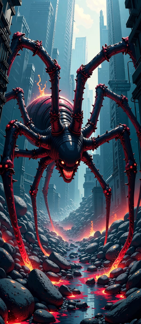 A horrifying alien creature, w | image created by Caption Master ...