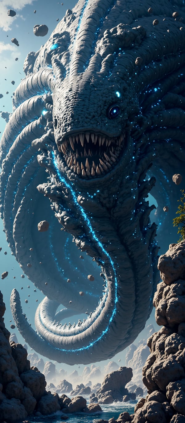 A colossal alien monster is se | image created by Caption Master ...