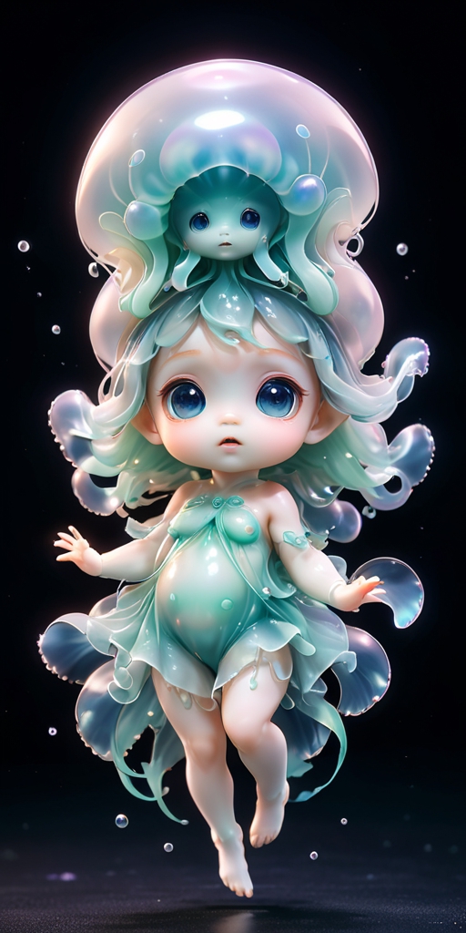 An alien infant with a soft, t | image created by Caption Master ...