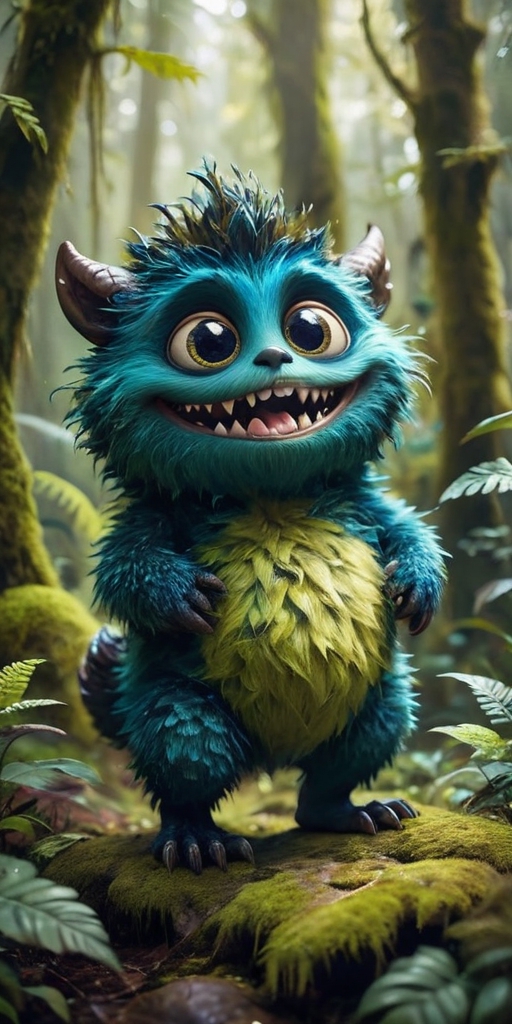 An adorable monster with a bod | image created by Caption Master ...
