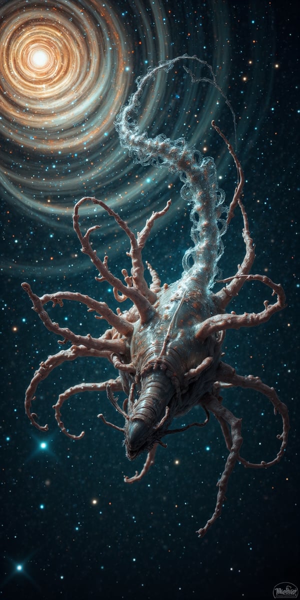 A bizarre alien creature with | image created by Caption Master ...