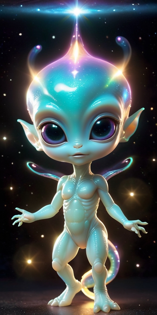 A baby alien with a body that | image created by Caption Master ...
