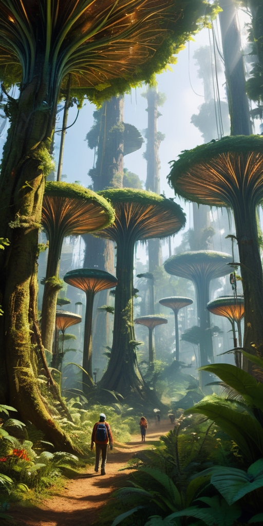 The Nanotech Forest A forest w | image created by Caption Master ...