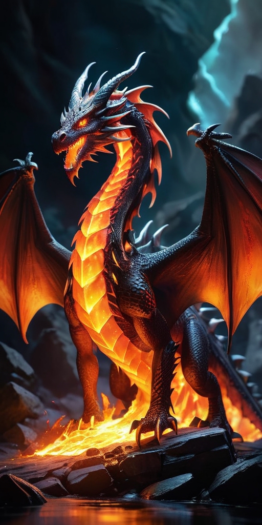 The Infernal Drake A dragon wi | image created by Caption Master ...