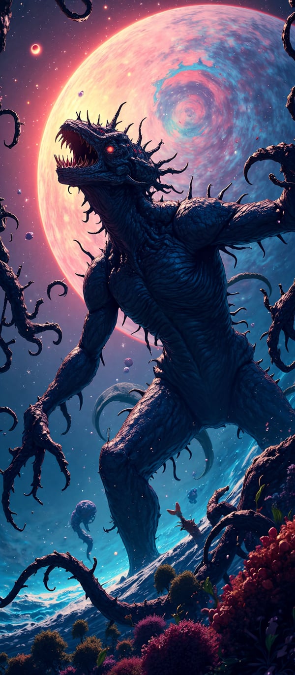 A nightmarish alien monster dr | image created by Caption Master ...