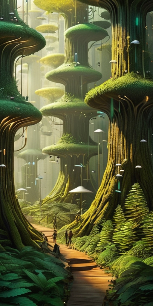 The Nanotech Forest A forest w | image created by Caption Master ...