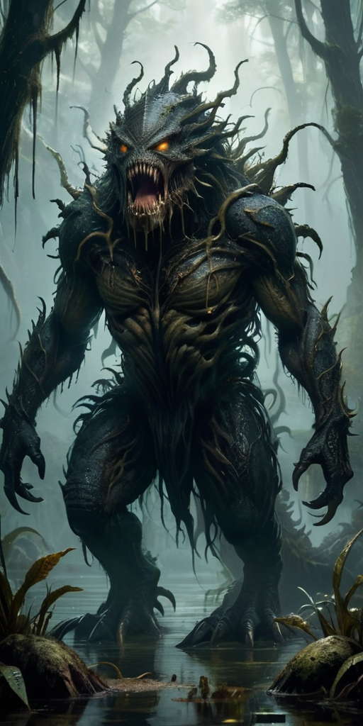Vicious Swamp Beast A monstrou | image created by Caption Master ...