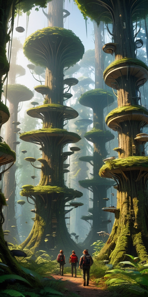 The Nanotech Forest A for - Free AI Image | Tensor.Art | Tensor.Art