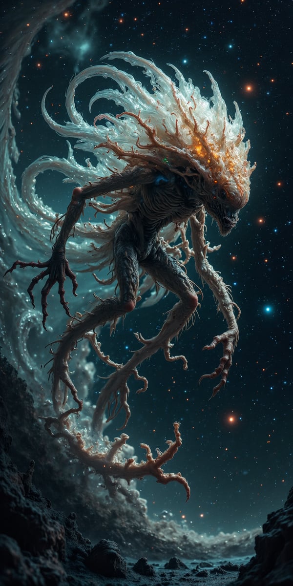 A bizarre alien creature with | image created by Caption Master ...