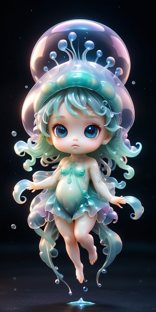 An alien infant with a soft, t | image created by Caption Master ...