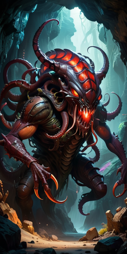 Crawling through a labyrinthin | image created by Caption Master ...