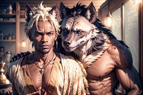 Werehyena | image created by angelwithabrokenhalo | Tensor.Art