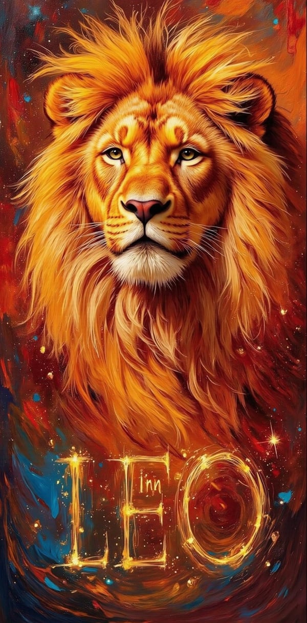 Leo Zodiac Oil Painting | image created by Official SketchZa | Tensor.Art