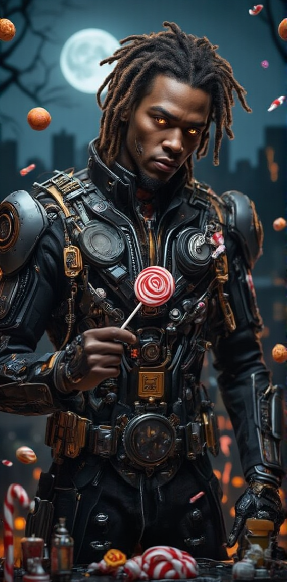 Candy X Cyborg | image created by Official SketchZa | Tensor.Art