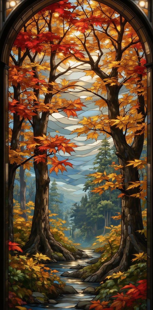 Golden Fall Mosaic - Free AI Image | Tensor.Art | Tensor.Art
