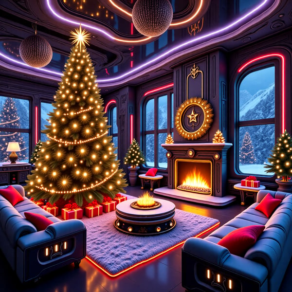 Christmas Future Style Home! A | image created by Azwar Black Mask ...