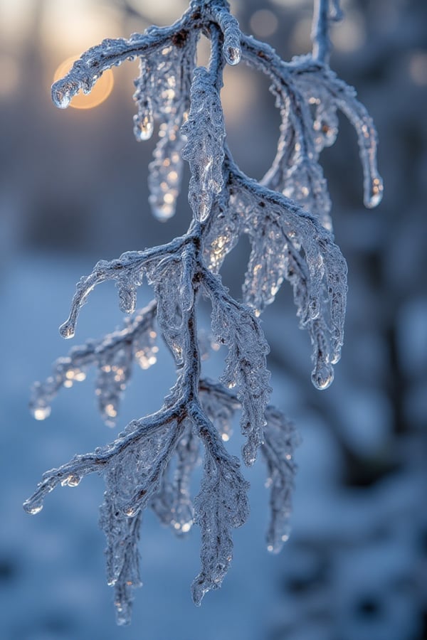 A delicate glaze ice formation | image created by Azwar Black Mask ...