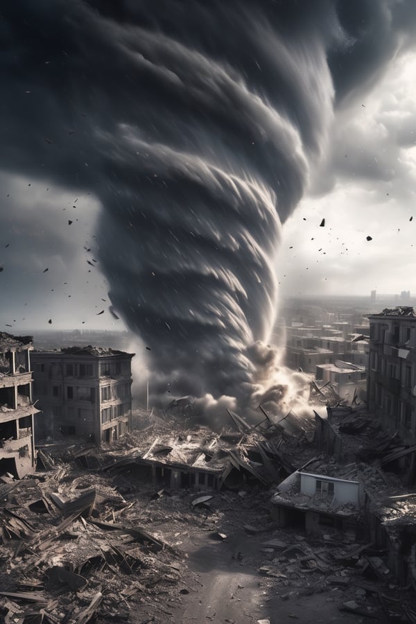 Power Of Tornado | image created by Azwar Black Mask | Tensor.Art