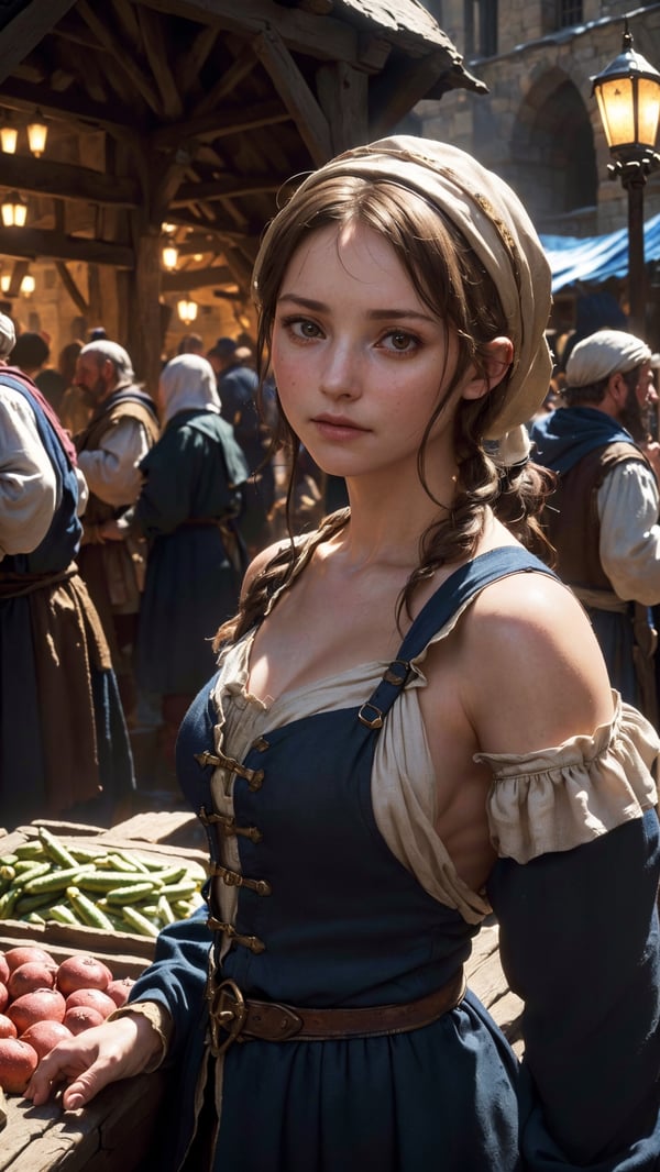 A medieval peasant girl in a c | image created by ms_13 | Tensor.Art