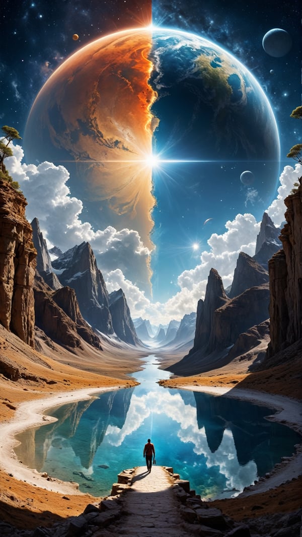 A God walking between two - Free AI Image | Tensor.Art | Tensor.Art