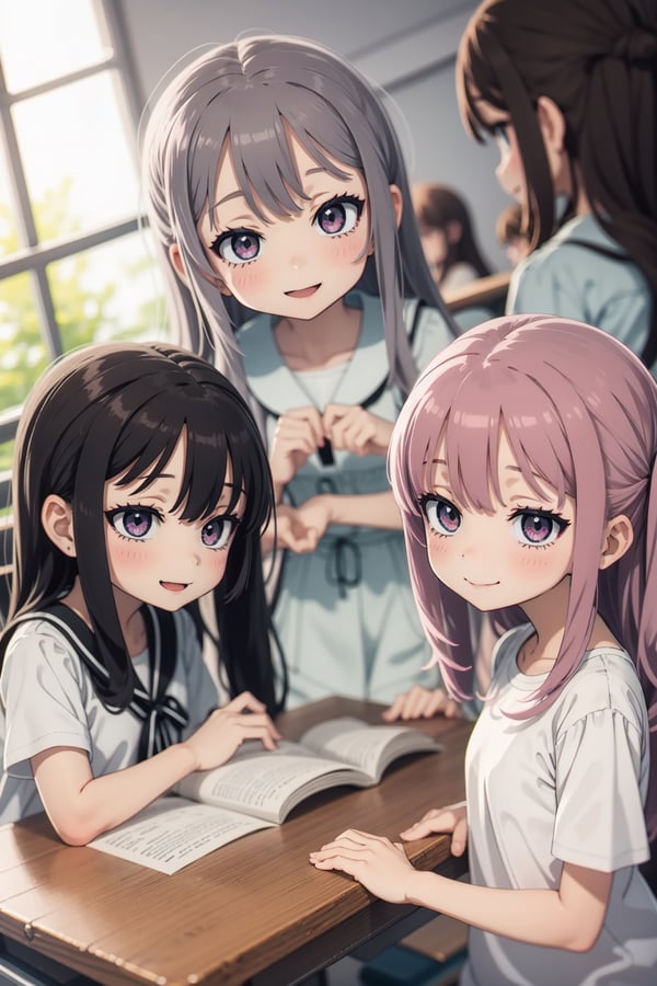 6+girls, loli, smile - Free AI Image | Tensor.Art | Tensor.Art