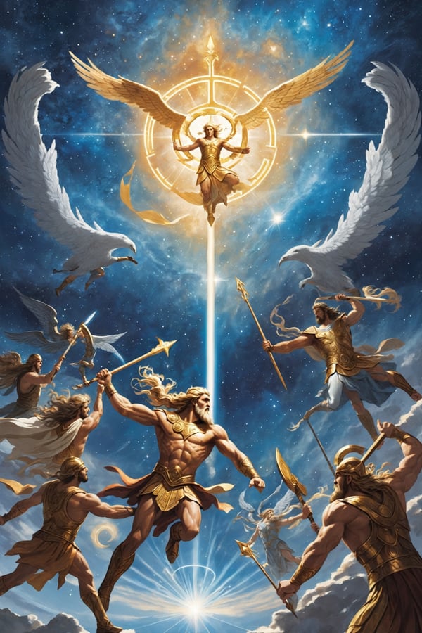 Gods fight | image created by henrykingxx | Tensor.Art