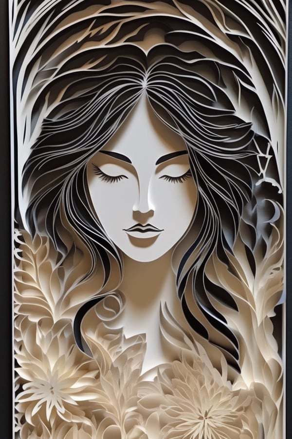 Thick layered papercut art, ho | image created by lartista | Tensor.Art