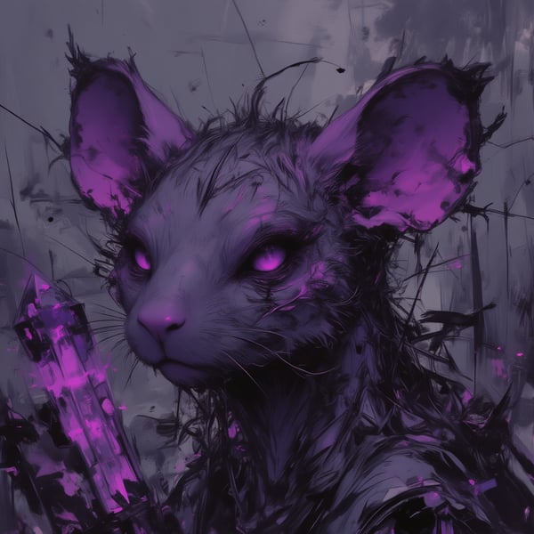 Amethyst Rat with purple and g | image created by Wild Rabbit | Tensor.Art