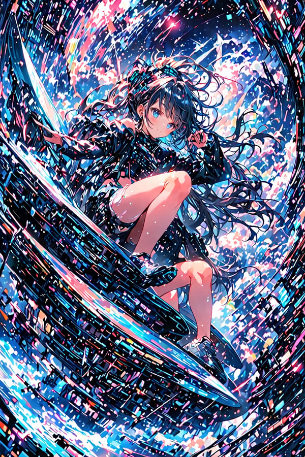 Cyber surfing | image created by kwaiworld | Tensor.Art