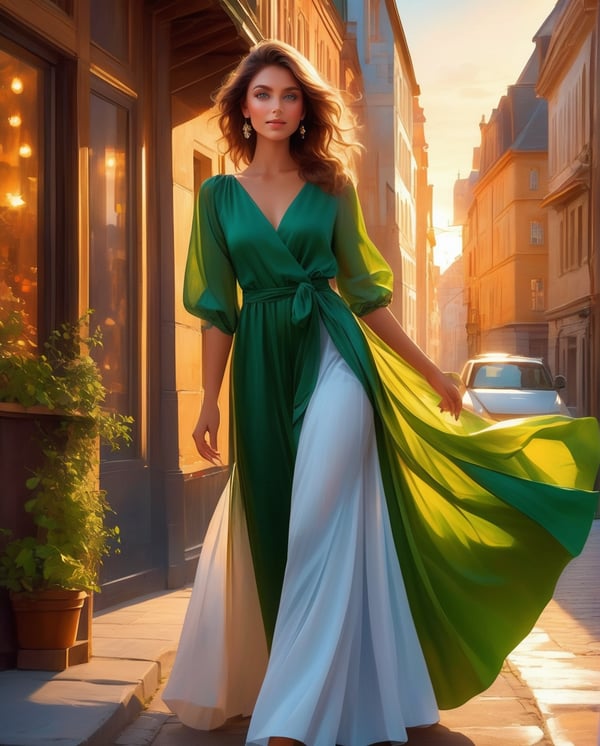 a scene with a beautiful fashi | image created by EmoHijinx | Tensor.Art