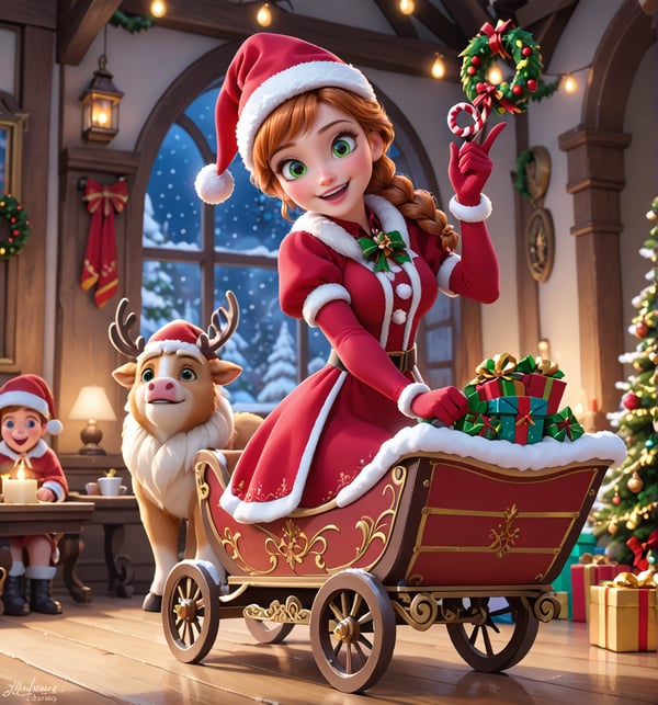 Princess Anna in Frozen celebr | image created by Samus Aran ️ | Tensor.Art