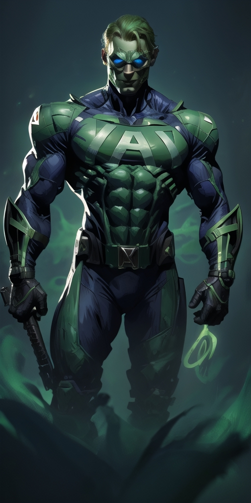 The Riddler, Power_armour | image created by Goblinius | Tensor.Art