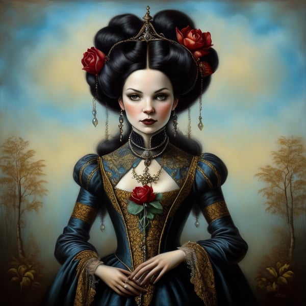 young and beautiful noble woma | image created by Goblinius | Tensor.Art