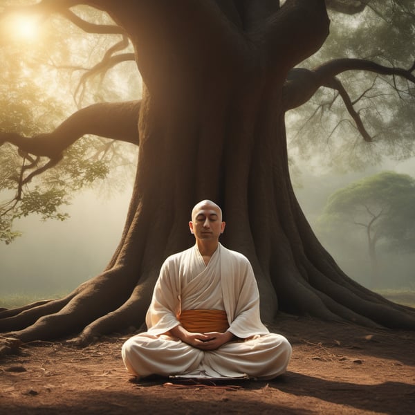 siddharta gautama sitting whil | image created by PK02 | Tensor.Art