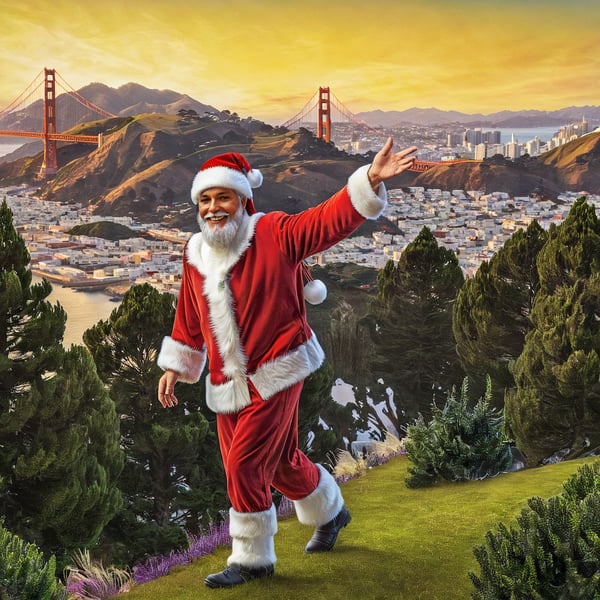 Santa Claus en San Francisco | image created by rcuello | Tensor.Art