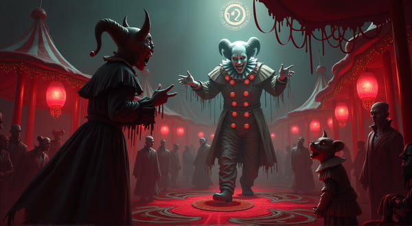 Evil twisted carnival | image created by 🅼🅰🅳🅲🅰🆃 | Tensor.Art