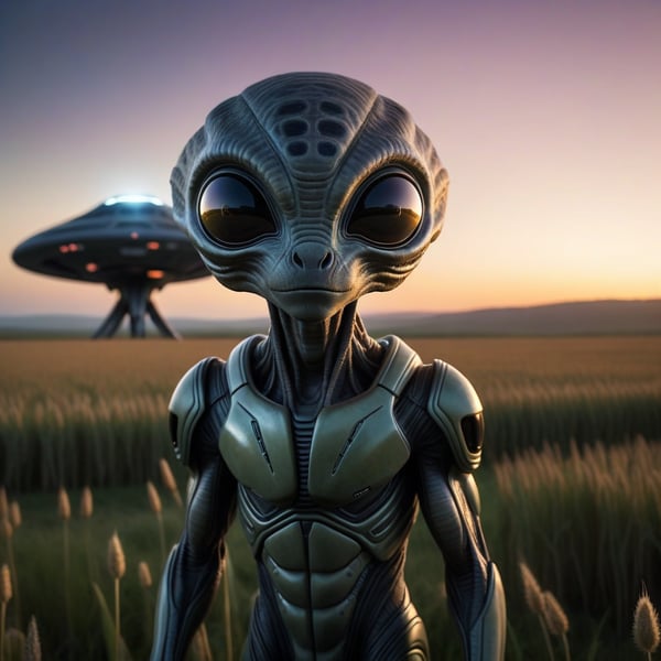 A short, hairy alien with larg | image created by LILITH | Tensor.Art