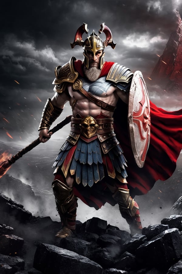 God of Battle | image created by Dinolin | Tensor.Art