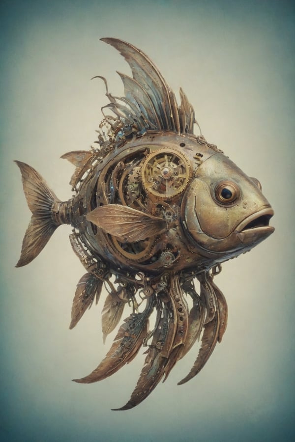 Mechanical fish | image created by Amigos | Tensor.Art