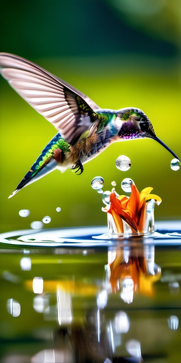 realistic photo humming bird d | image created by odin_A.i | Tensor.Art