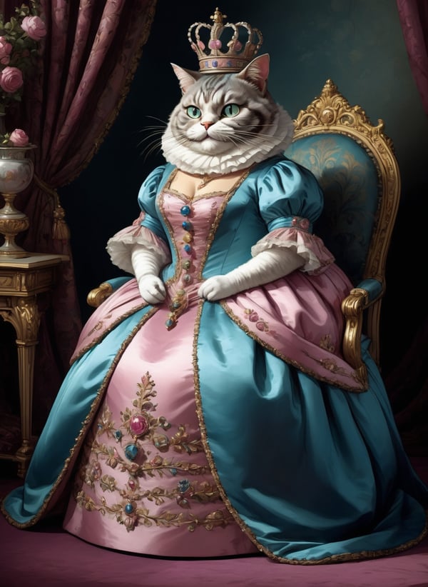 cat queen(img2img) | image created by レオナルドくま | Tensor.Art