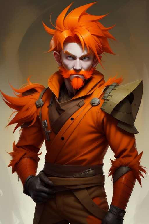 Hunter man, orange hair, frien | image created by user ...
