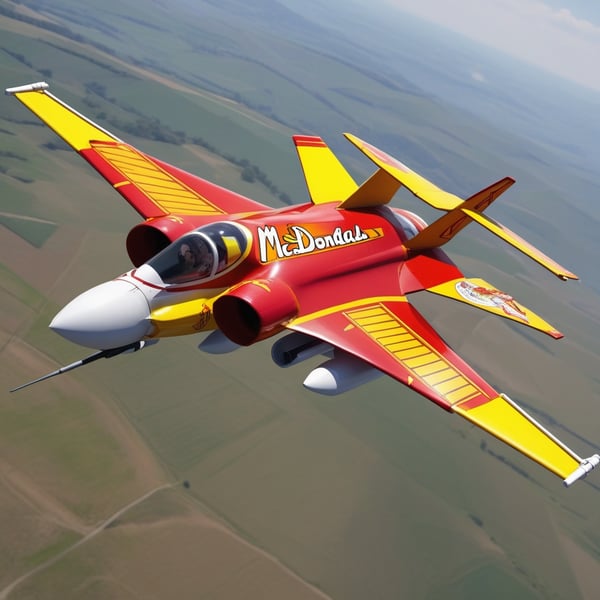 mcdonald fighter plane | image created by Ai色計師佳華 | Tensor.Art