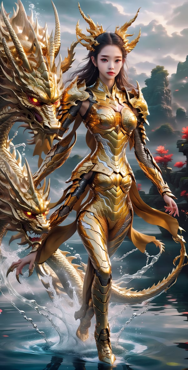 Golden dragon knight | image created by John Musk | Tensor.Art