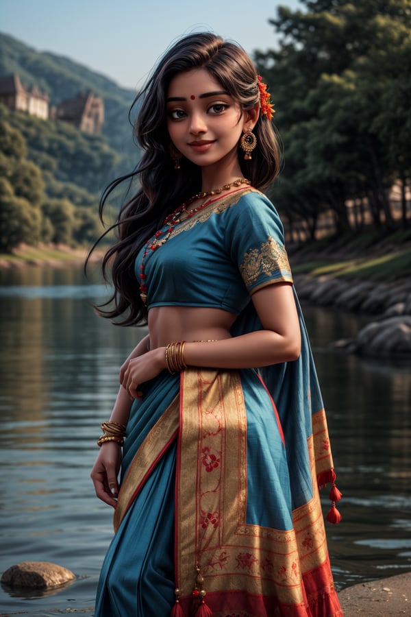 Photo of Indian girl standing | image created by experiment acc1 ...