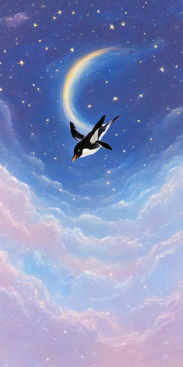 The Penguin Who Wanted to Fly | image created by Zz_art | Tensor.Art