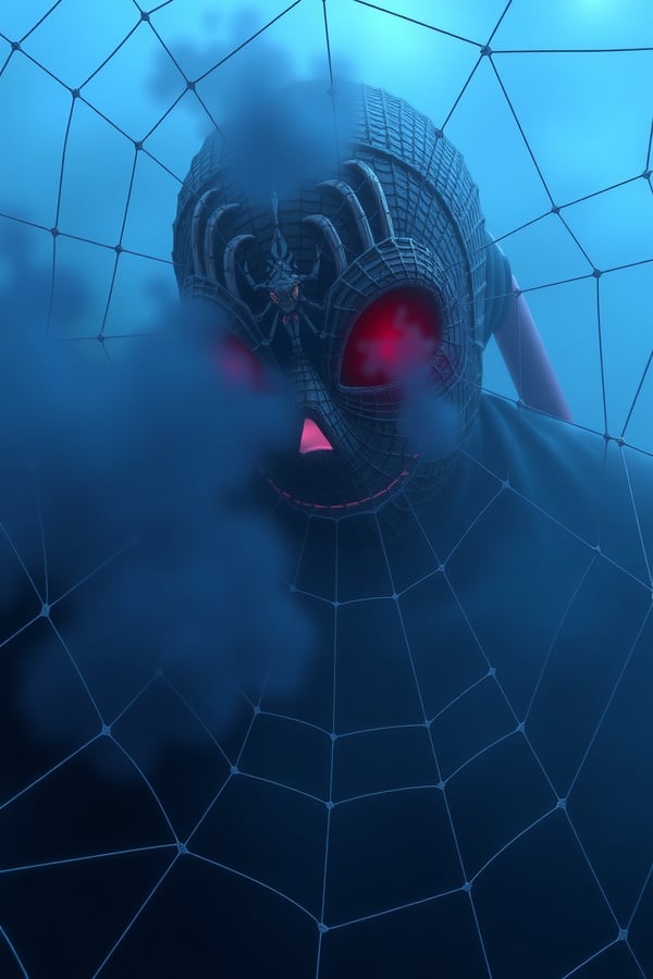 Creepy fog, spider web, Muerta | image created by Knifestripe | Tensor.Art