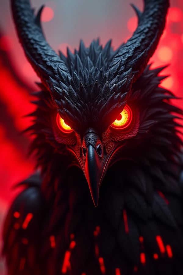 garuda, glowing red eyes, amaz | image created by Giants | Tensor.Art