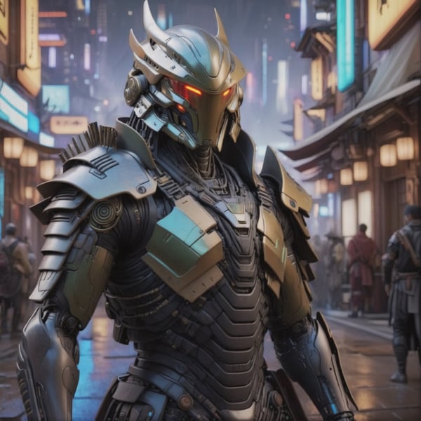 cyborg-samurai | image created by SpaceOfAI | Tensor.Art