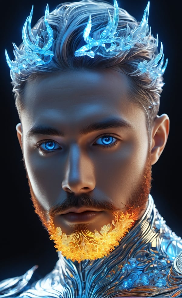 the glass beautiful man, body, | image created by Cyber Maker Ai Art ...